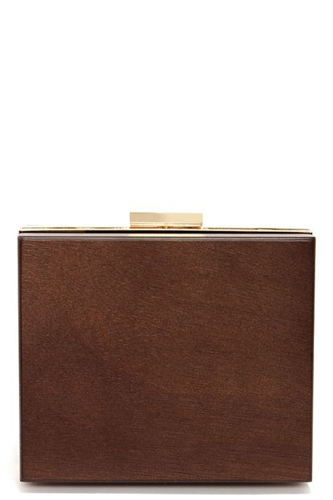 Cute Brown Clutch Wood Clutch Brown Purse 3700 Lulus