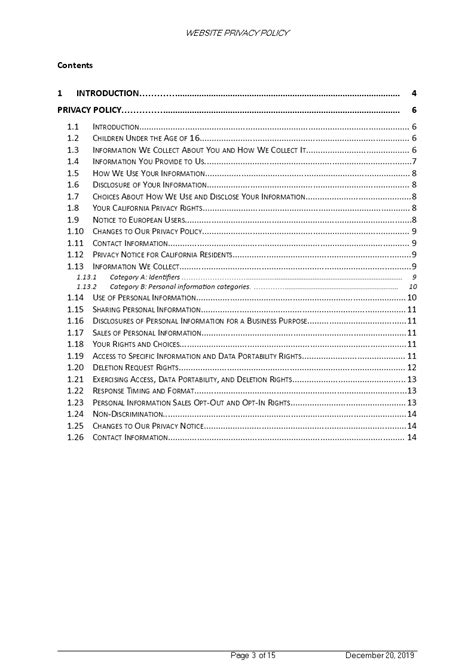 Ccpa Privacy Notice Template