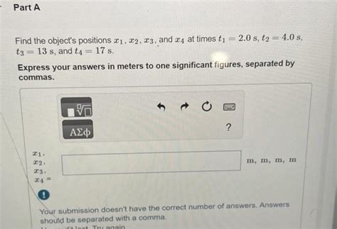 Solved Find The Objects Positions X1 X2 X3 And X4 At Times