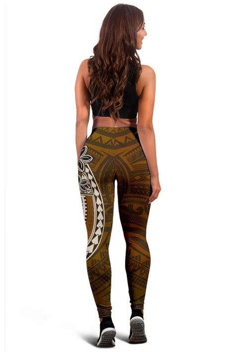 Pohnpei Custom Personalised Legging Polynesian Boar Tusk