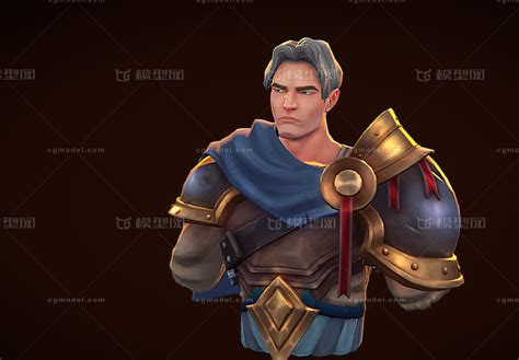 半身重甲战士 骑士铠甲模型 男人模型库 Blenderblend模型下载 Cg模型网