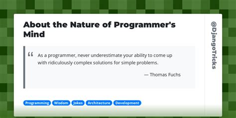 About The Nature Of Programmers Mind Djangotricks