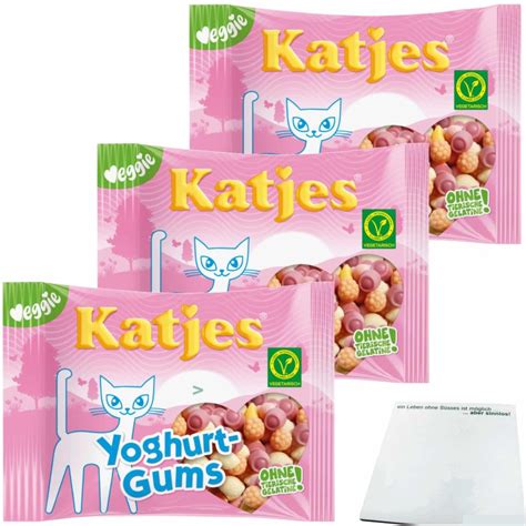 Katjes Yoghurt Gums Fruchtgummi Vegetarisch 3er Pack 3x175g Packung