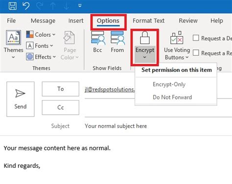 Using Email Encryption With Microsoft GRS Technology Solutions