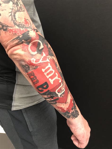 Welsh Trash Polka Sleeve Tattoo Trash Polka Welsh Sleeve Tattoos