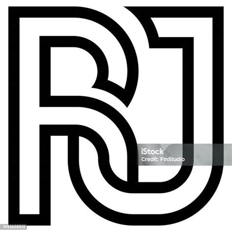 직업적인 혁신적인 이니셜 Rj 로고와 Jr 로고 레터 Rj 또는 Jr 미니멀 우아한 모노그램 프리미엄 비즈니스 예술적 알파벳