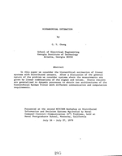 Pdf Hierarchical Estimation