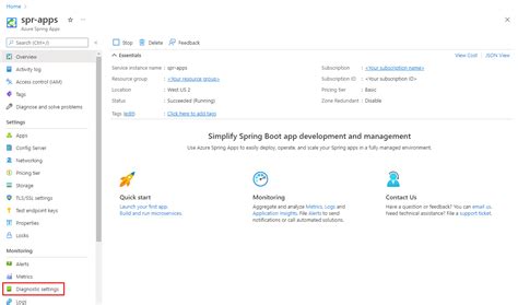 快速入门 在 Azure Spring Apps 中设置 Log Analytics 工作区 Microsoft Learn