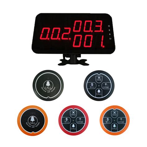 Wireless Table Calling Bell System For Restaurant Waiter Food Buzzer