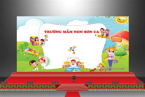 File Photoshop Thiết Kế Phông Nền Lễ Khai Giảng Ngày Hội đến Trường 075