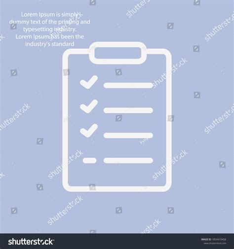 Checklist Line Icon Outline Vector Illustration Stock Vector Royalty Free