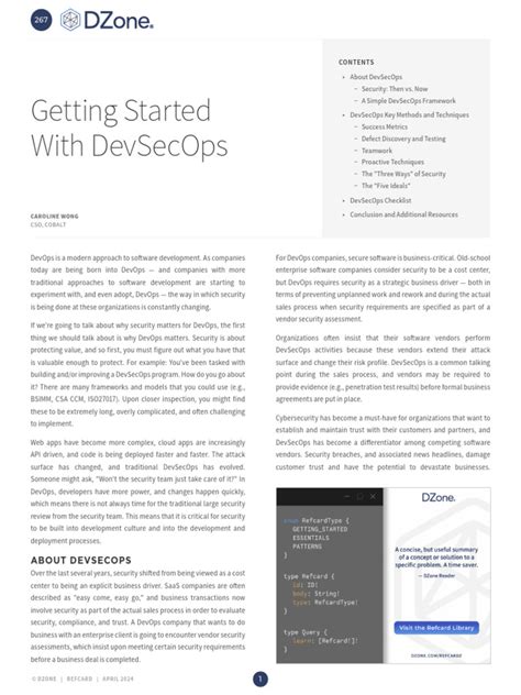 dz getting started devsecops 2024 pdf computer security security