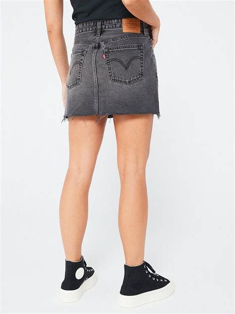 Levis Recrafted Denim Icon Skirt Black Very