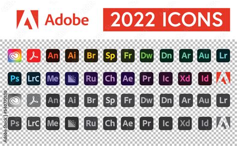 Adobe Logotype Icon Set Logo Typeset Collection All Adobe Programs