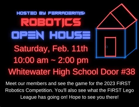 robotics open house happening saturday whitewater banner