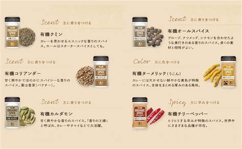 Amazon 【jp限定】 エスビー食品 Organic Spice 基本のカレースパイス 6本セット 【セット買い