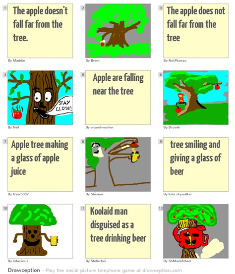 The Apple Doesnt Fall Far From The Tree Drawception