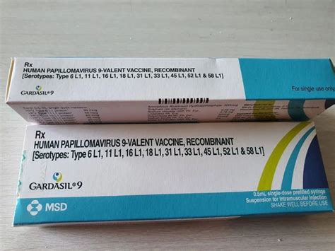Human Papillomavirus 9 Valent Vaccinerecombinant At Rs 10000piece In