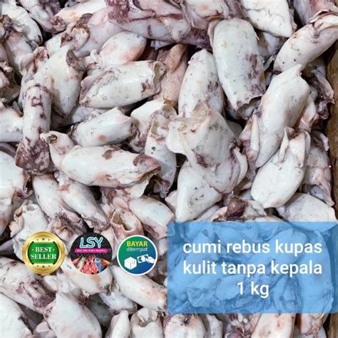 Jual Ikan Asin Cumi Rebus Kupas Kulit Tanpa Kepala 1 Kg Shopee Indonesia