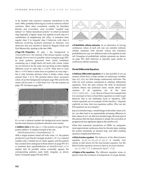 Notes For Partial Differential Equations A New Kind Of Science