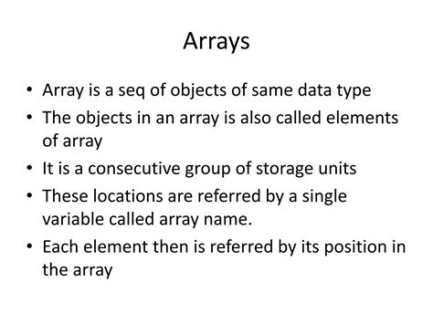 Arrays Pptx
