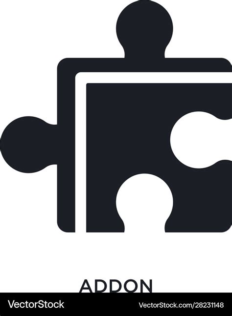 Addon Isolated Icon Simple Element From Royalty Free Vector