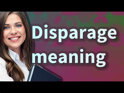 Word Of The Day Disparage