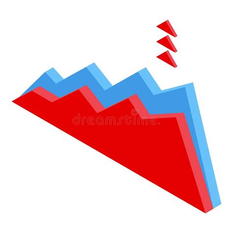 Red And Blue Graph Showing Market Volatility With Arrows Pointing Up