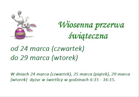 Nasza Klasa I c WIOSENNA PRZERWA ŚWIĄTECZNA