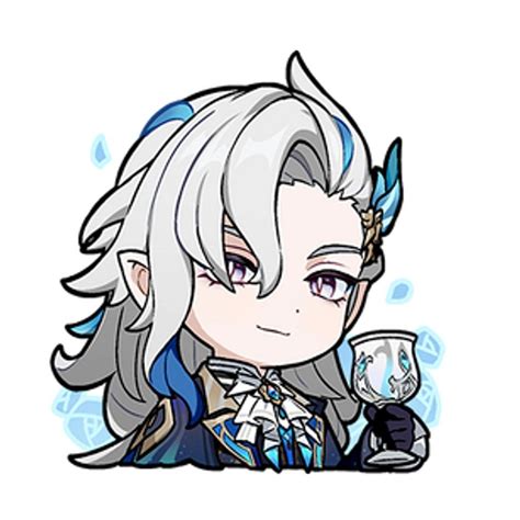 Neuvillette Sticker Emoji Chibi Chibi Chibi Drawings Chibi Characters