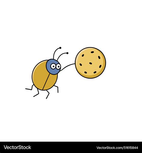 Biscuit Beetle Bug Knocks Icon Royalty Free Vector Image