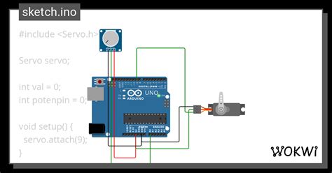 Control Servo Motor With Potentiometer Wokwi ESP32 STM32 Arduino
