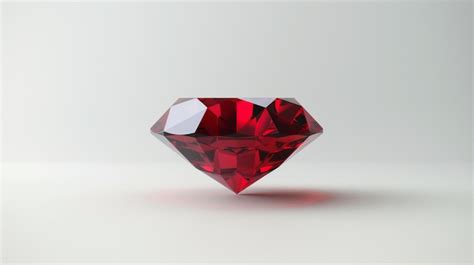 Floating Ruby Isolated On White Premium Ai Generated Image