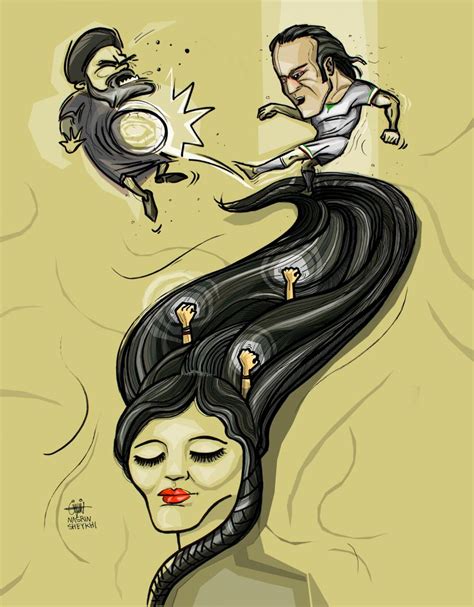 Mahsa Amini Cartoon Movement
