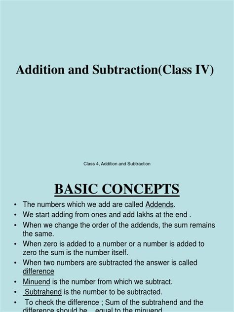 Unit 2 Class 4 Maths Download Free Pdf Subtraction Elementary