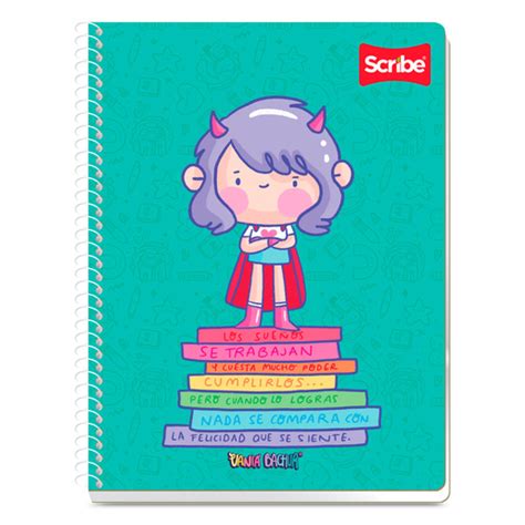 Cuaderno Profesional Scribe Vania Bachur Supergirl Raya 90 Hojas