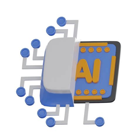 Premium Photo Artificial Intelligence 3d Icon Set Brain Chatbot Chip