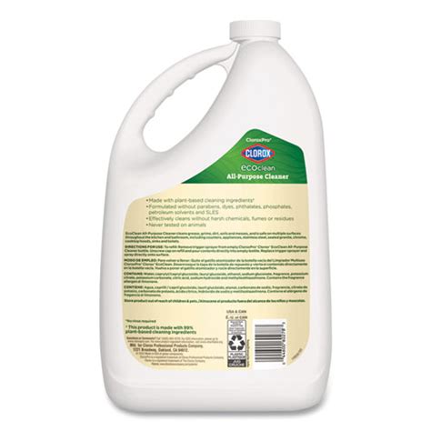 Clorox Pro Ecoclean All Purpose Cleaner Unscented 128 Oz Bottle 4 Carton