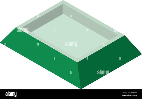 Rectangle Roof Icon Isometric Vector Roof Of Contemporary Residential