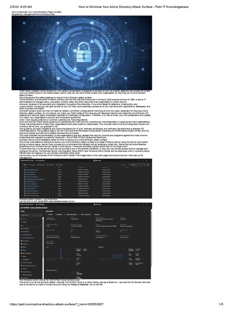 How To Minimize Your Active Directory Attack Surface Pdf Active Directory Security