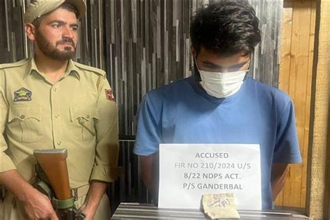 Ganderbal Police Arrest Notorious Drug Peddler Seize Contraband Substance