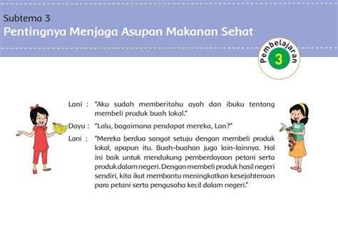 Kunci Jawaban Tema Kelas Halaman Subtema Pentingnya Menjaga Asupan Makanan