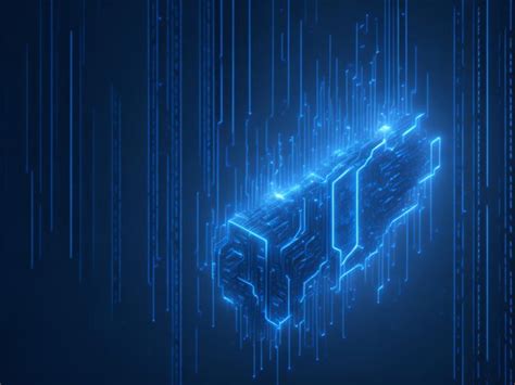 premium photo blue digital binary data on computer screen background