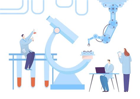 Premium Vector Research Laboratory Workplace Tiny Professional