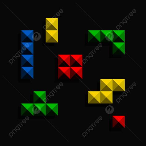 game tetris vector hd images game tetris pixel bricks pieces with