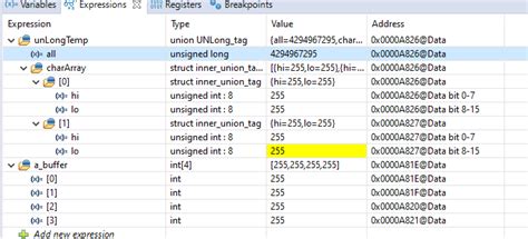 LAUNCHXL F C UNION Unint T Or Unsigned Char With Bit C Microcontrollers Forum