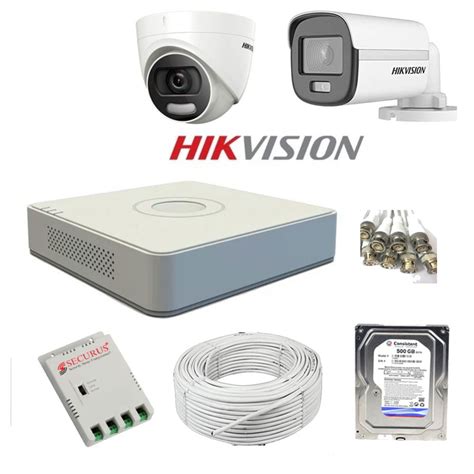 HIKVISION CH DVR Night Full Colour Dome And Bullet Camera GB HDD SMPS M Cable And