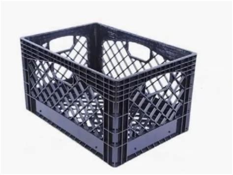 Pulse Gear Heavy Duty Plastic Crate Multipurpose Black Storage Crate