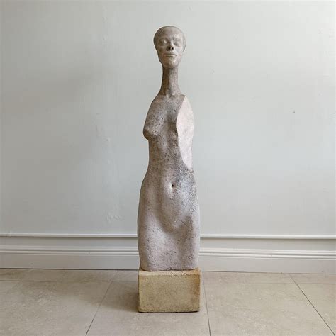 Tall Mid Century Nude Concrete Sculpture At 1stDibs