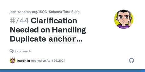 Clarification Needed On Handling Duplicate `anchor` Definitions Across